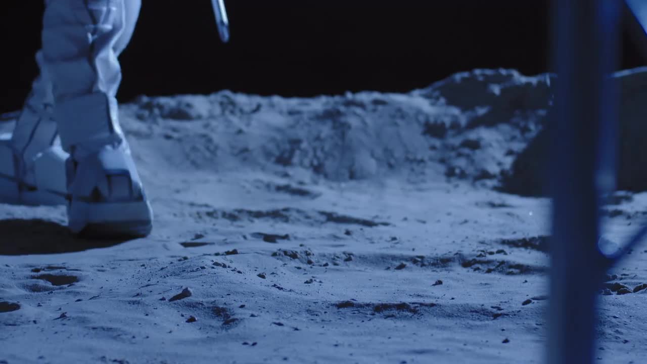 Collecting Moon Samples - Stock Video | Motion Array