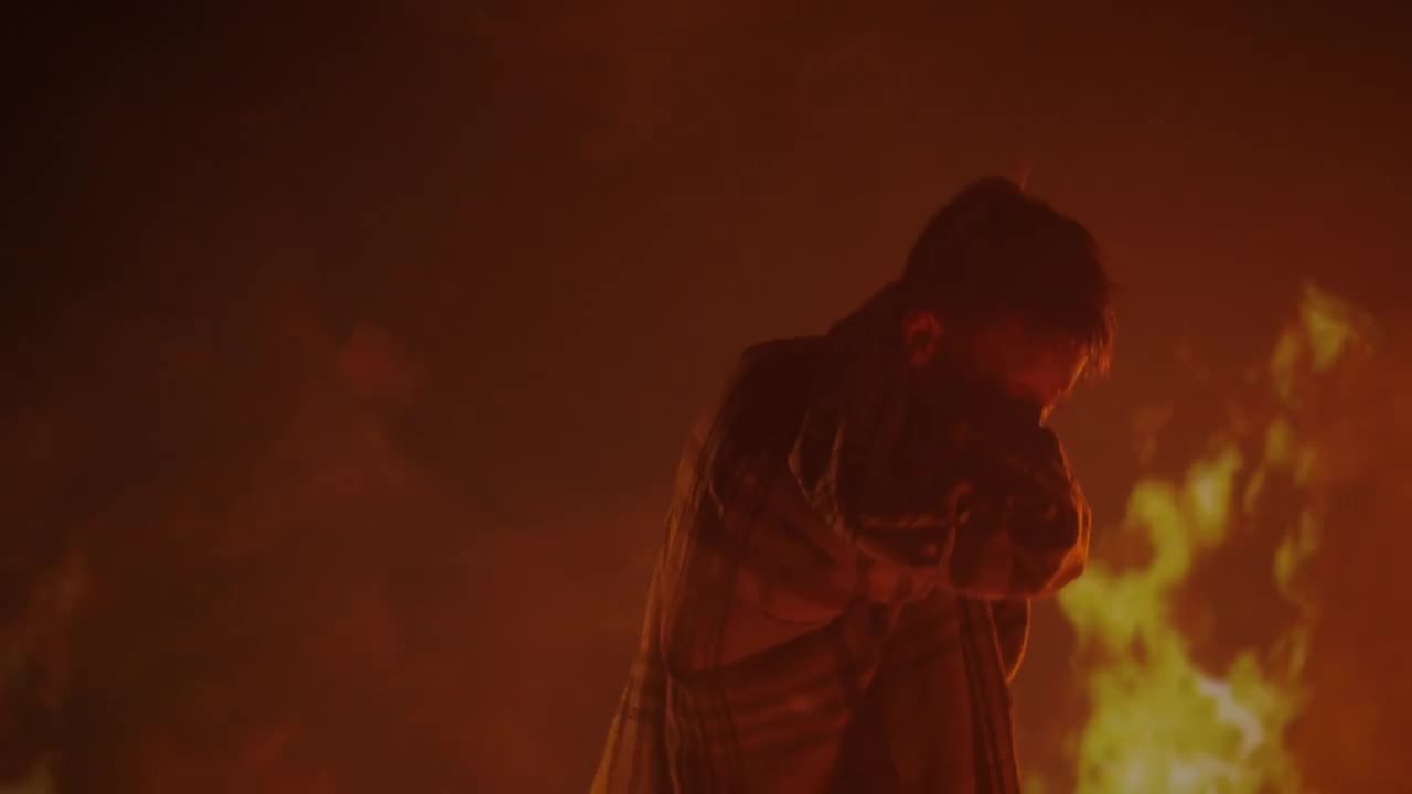 Boy Trapped In Fire Crying For Help - Stock Video | Motion Array