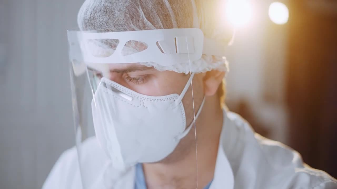 A Doctor In Protective Gear - Stock Video | Motion Array