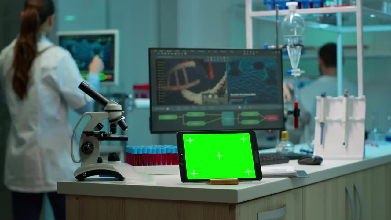 Notepad With Green Screen In Science Lab - Stock Video | Motion Array