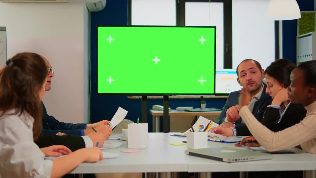 Business People Using The Green Screen - Stock Video | Motion Array