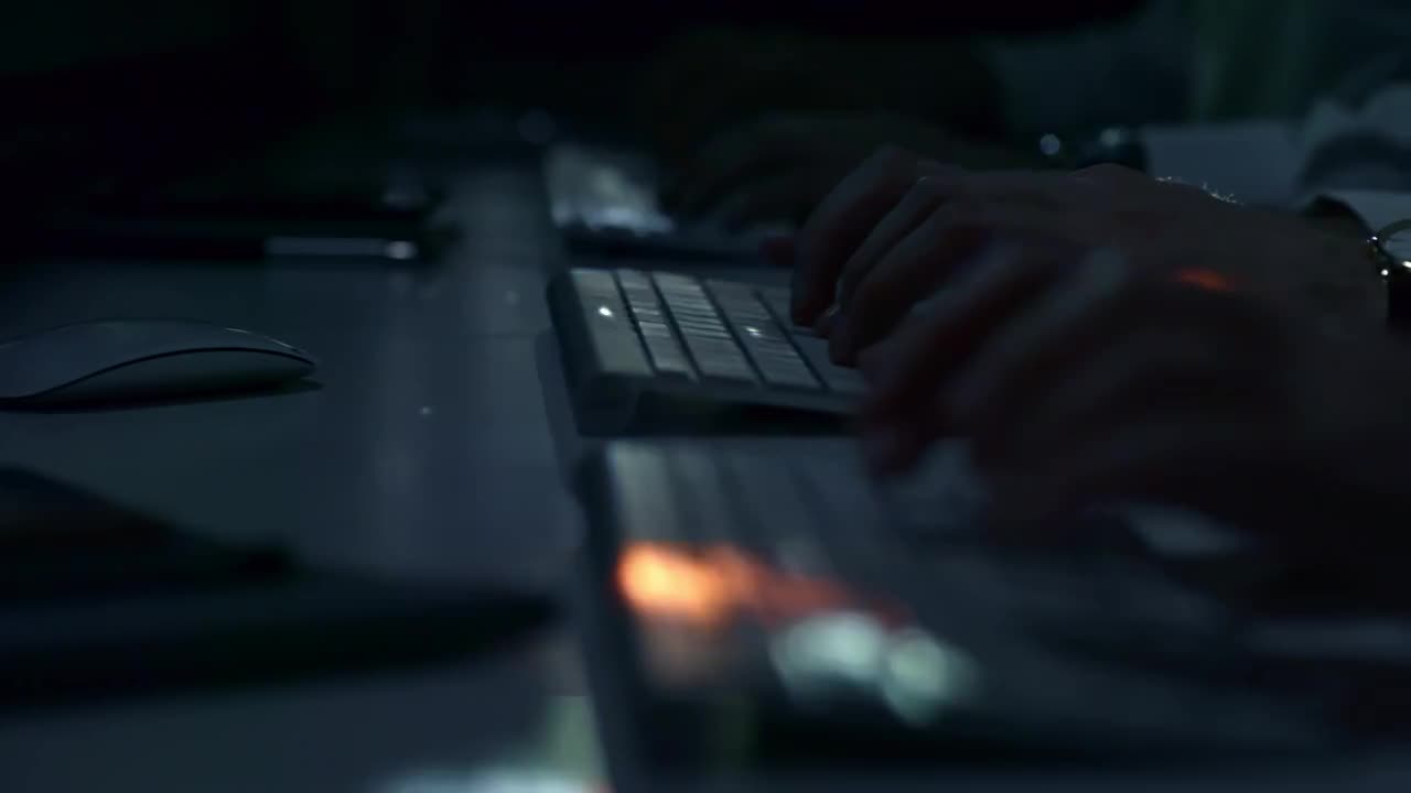 Programmers Hands Typing At Night - Stock Video | Motion Array