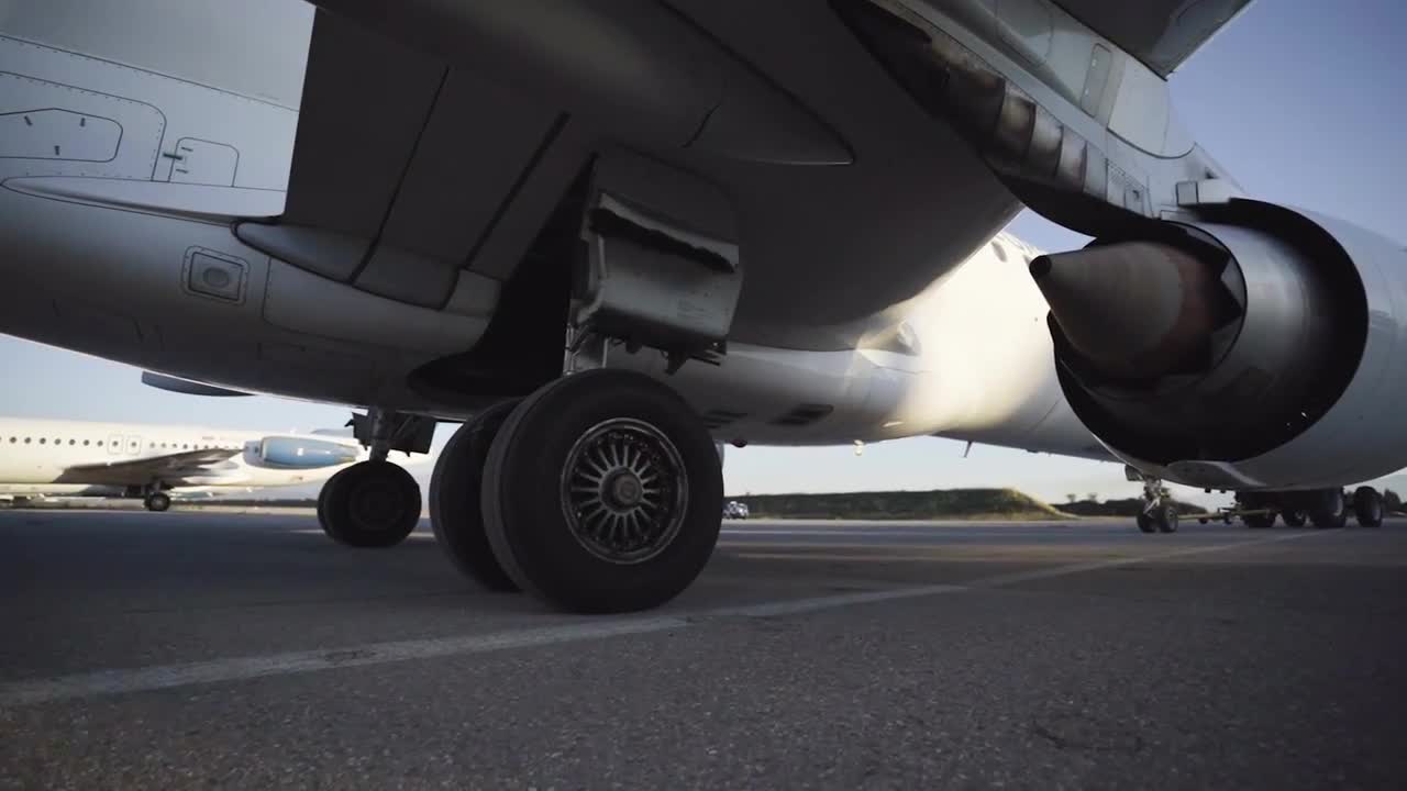 Truck Pulling Airplane To Runway - Stock Video | Motion Array