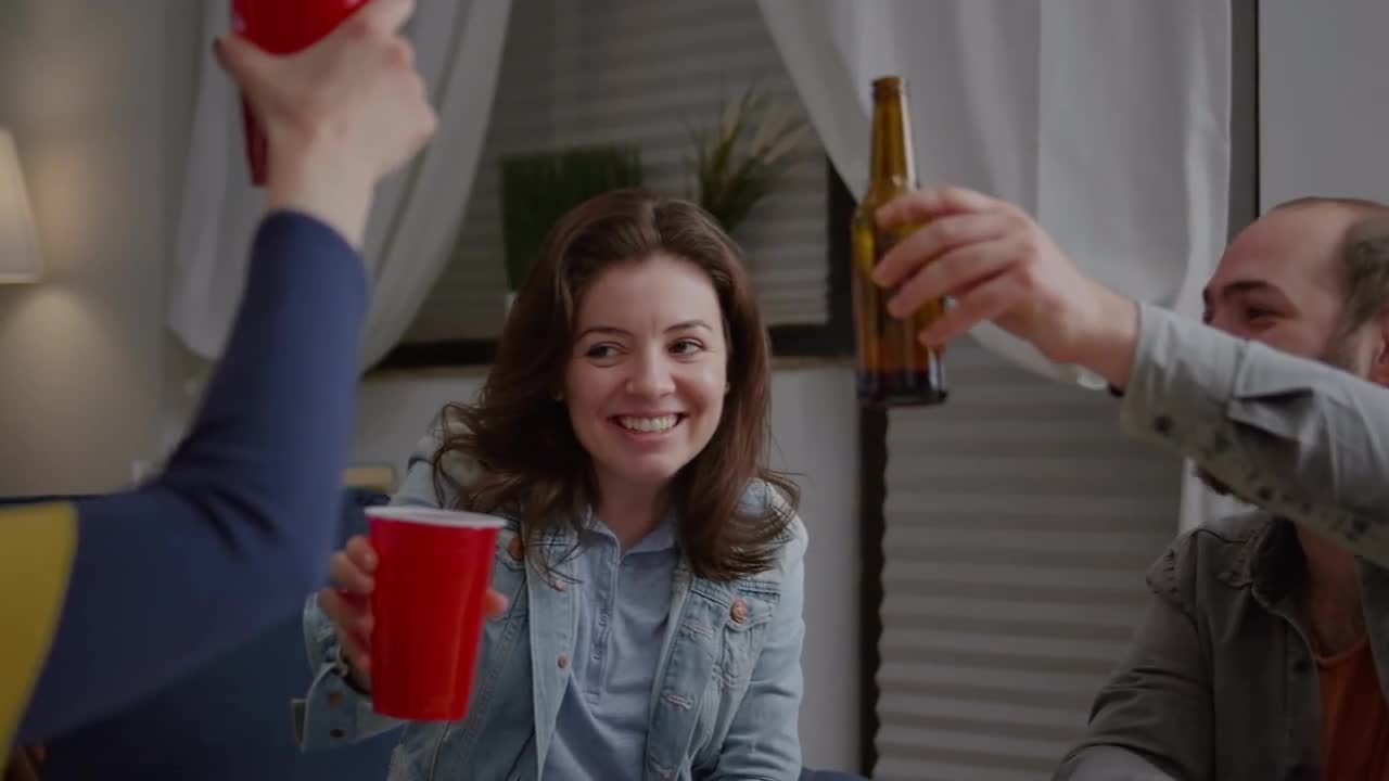 Friends Gathering Late Night - Stock Video | Motion Array