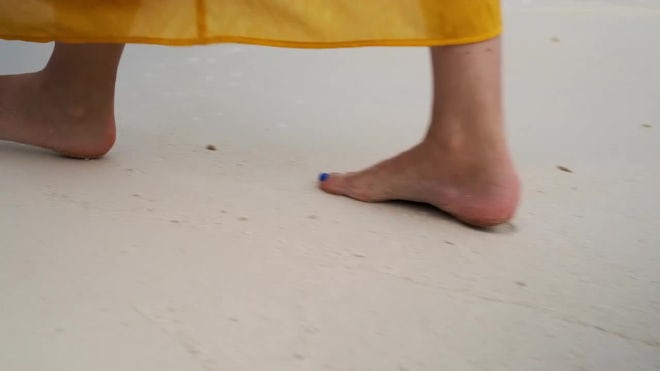 Girl Walking Barefoot Stock Footage Video 20418115 Girl Walking