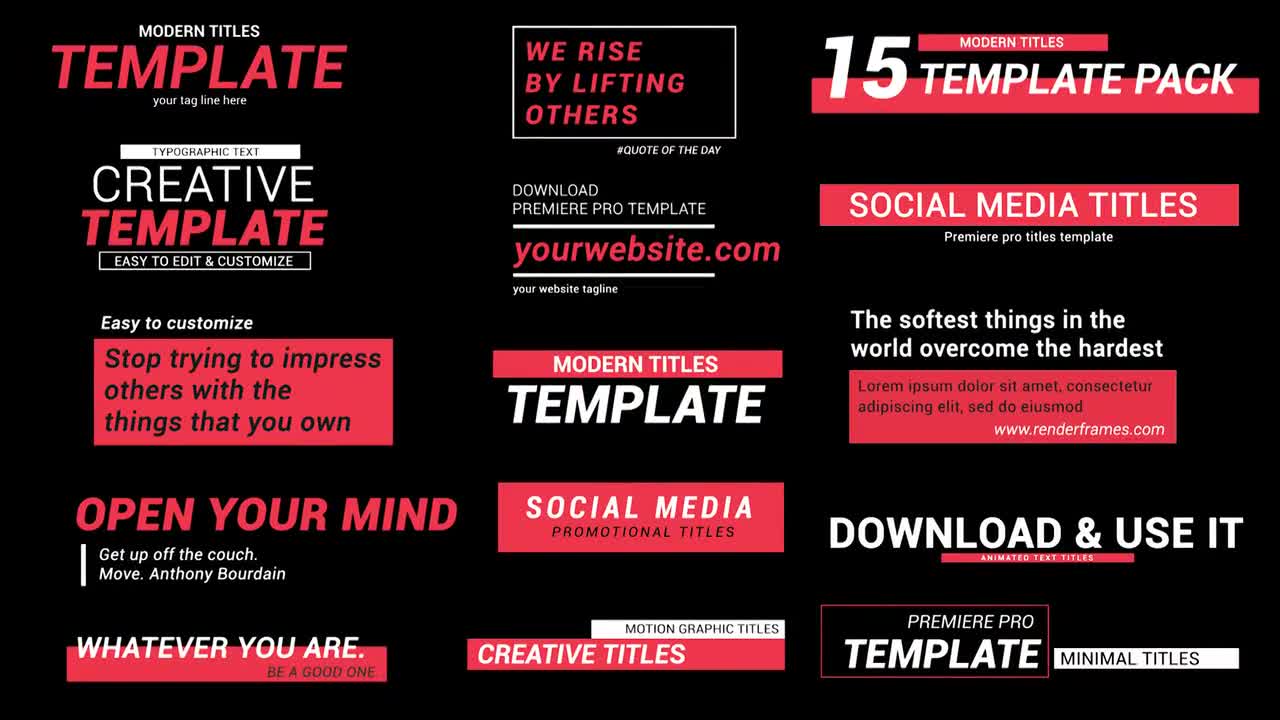 Social Media Titles - Premiere Pro Templates | Motion Array