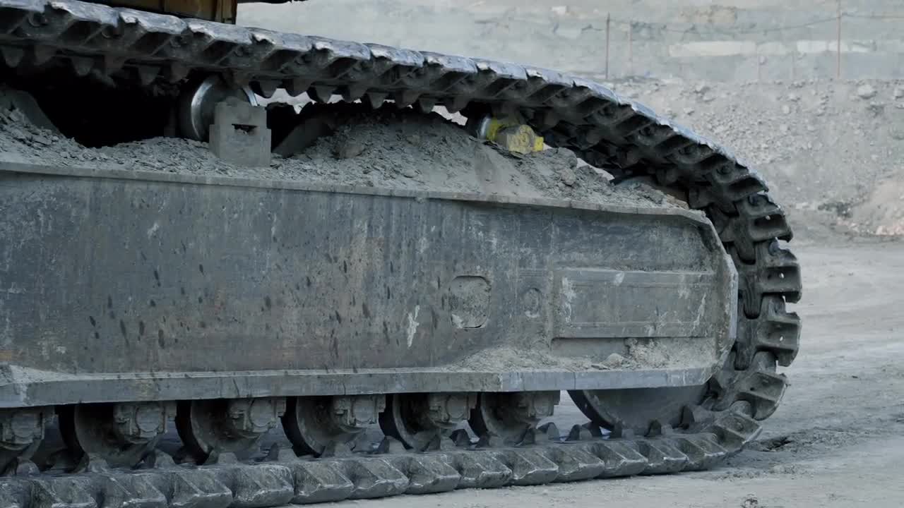 Movement Of Excavator Crawlers - Stock Video | Motion Array