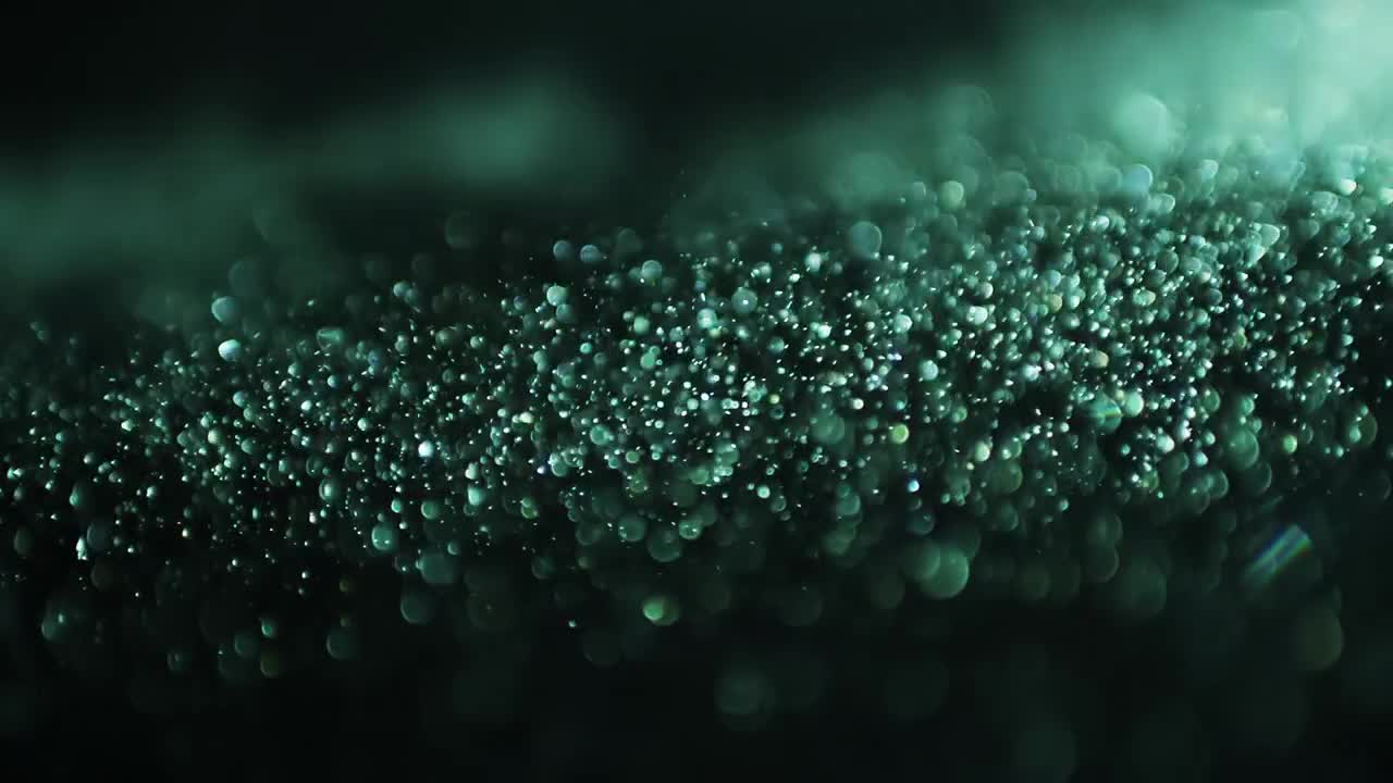 Green Particles On Black Background - Stock Motion Graphics | Motion Array