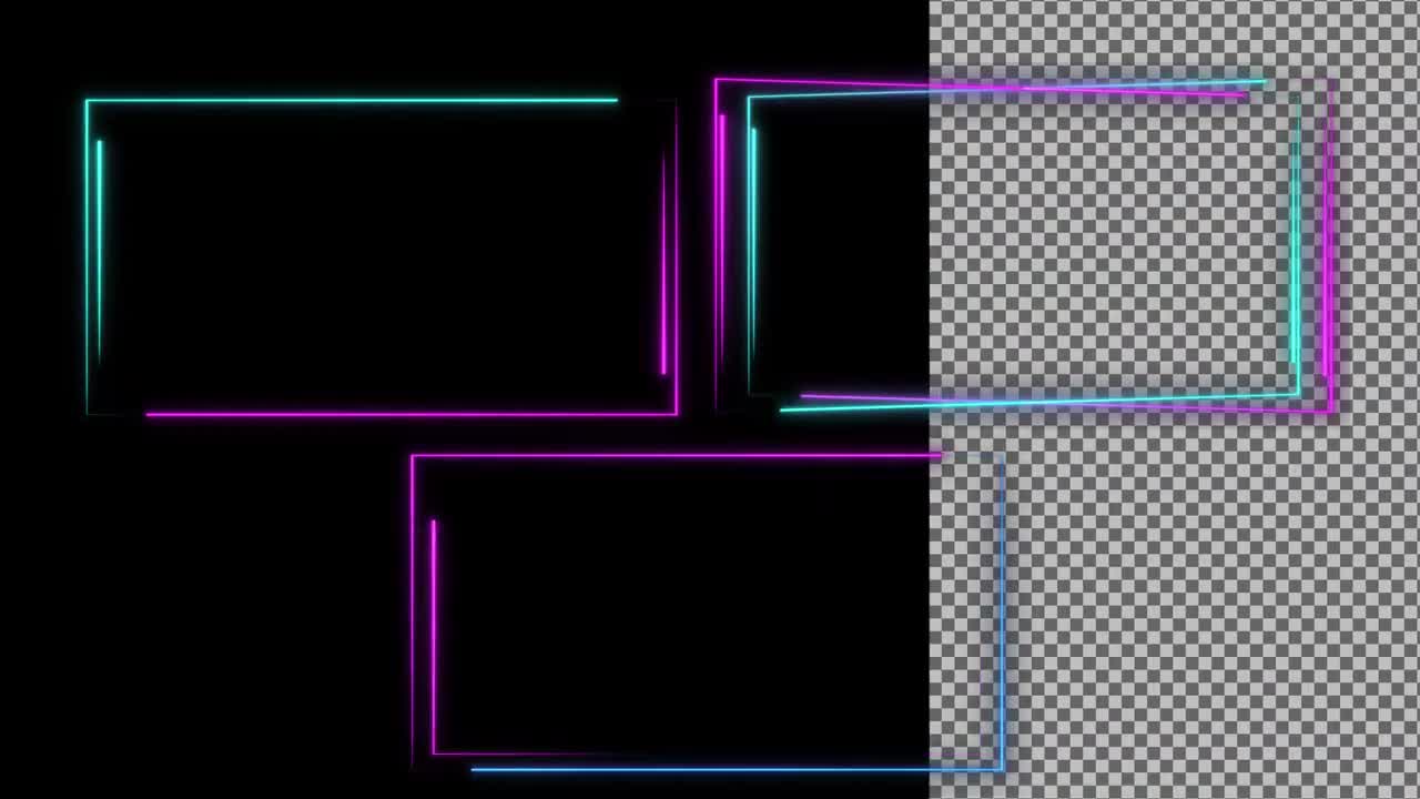 Colorful Neon Frames Pack - Stock Motion Graphics | Motion Array