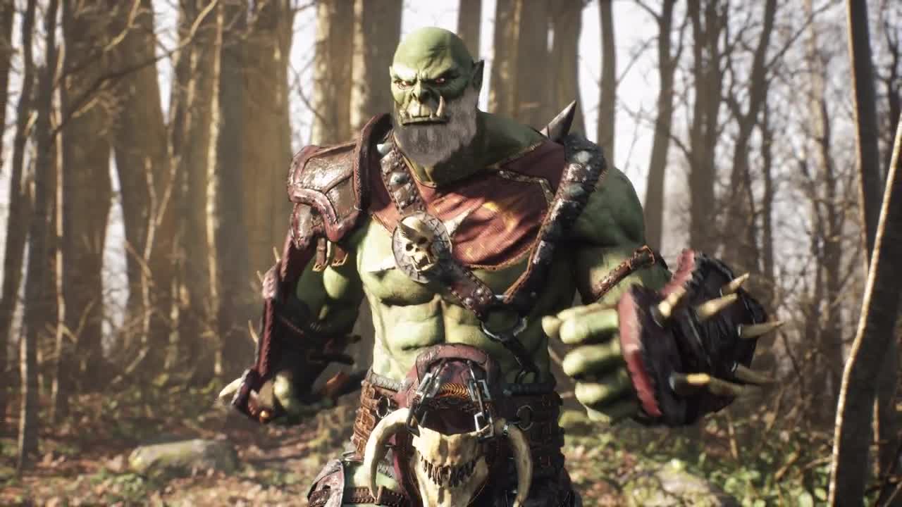 Orc Warrior Running In Forest - Stock Motion Graphics | Motion Array