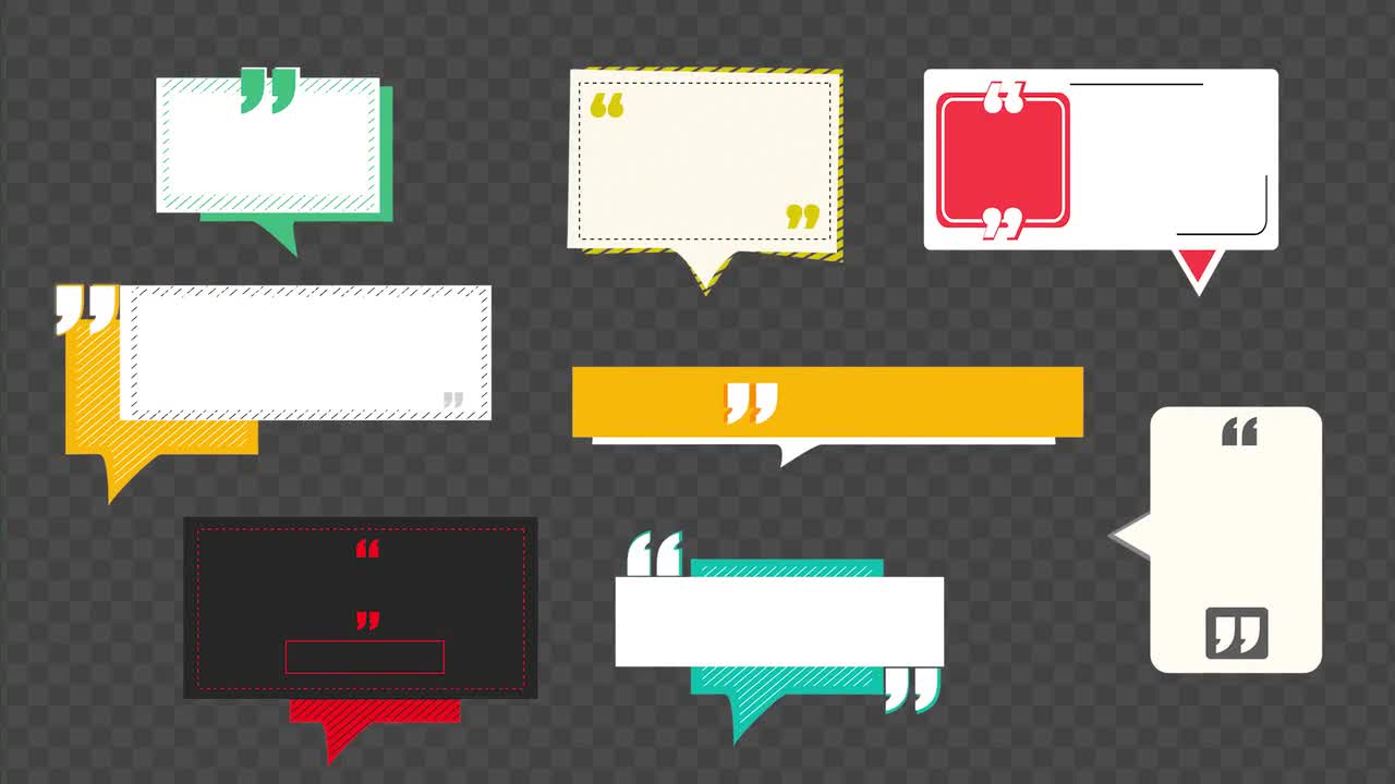 Popup Quote Boxes On Alpha - Stock Motion Graphics | Motion Array