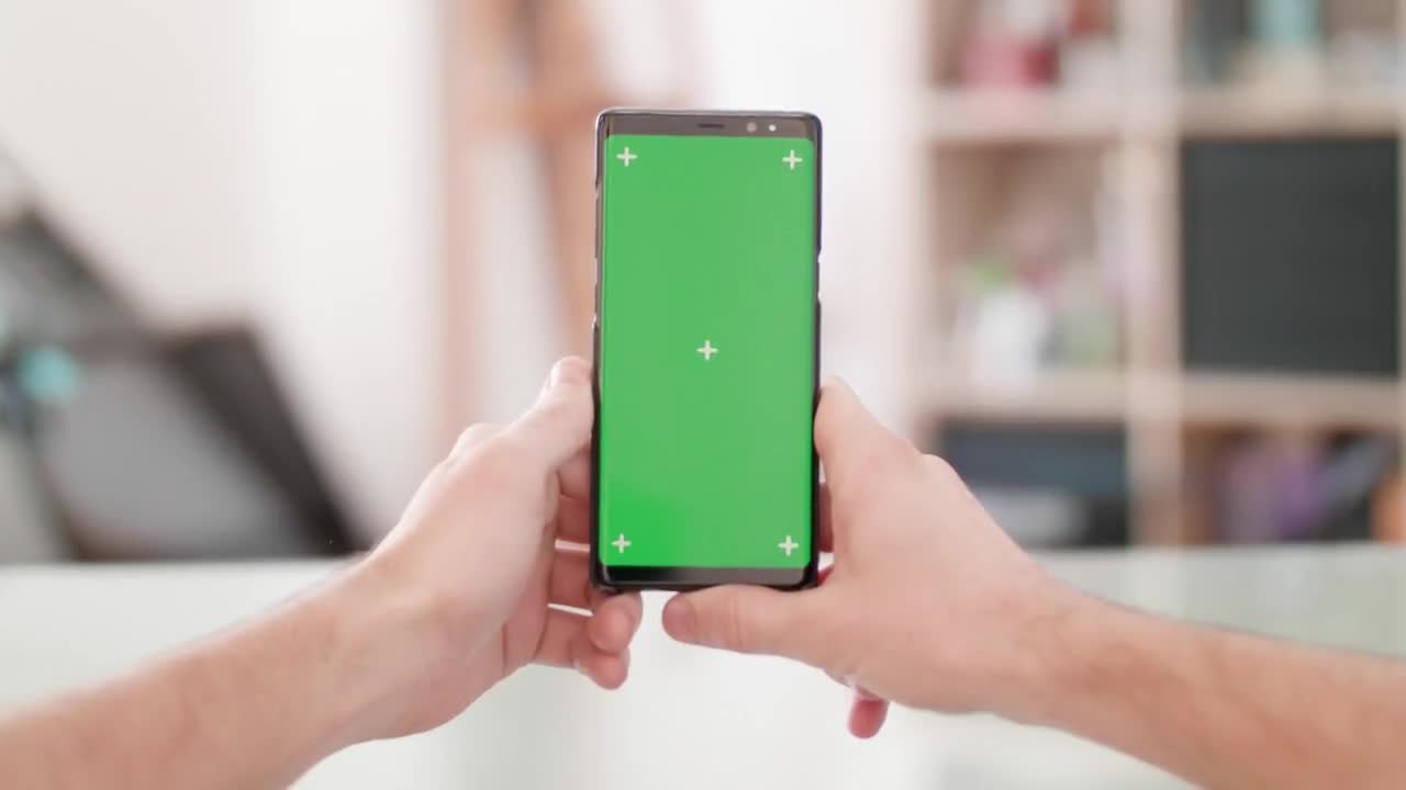 Phone Vertically With Green Screen - Stock Video | Motion Array
