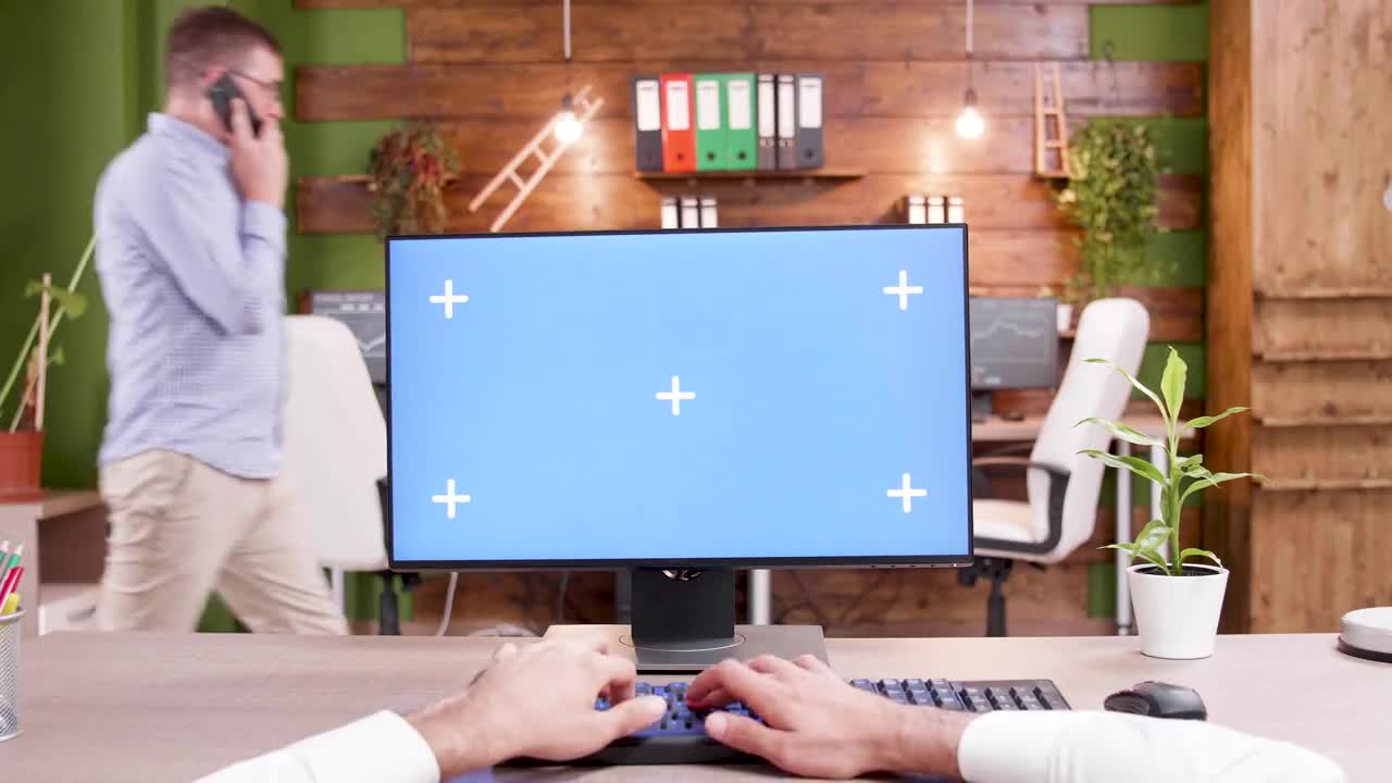 PC With Mock-Up - Stock Video | Motion Array