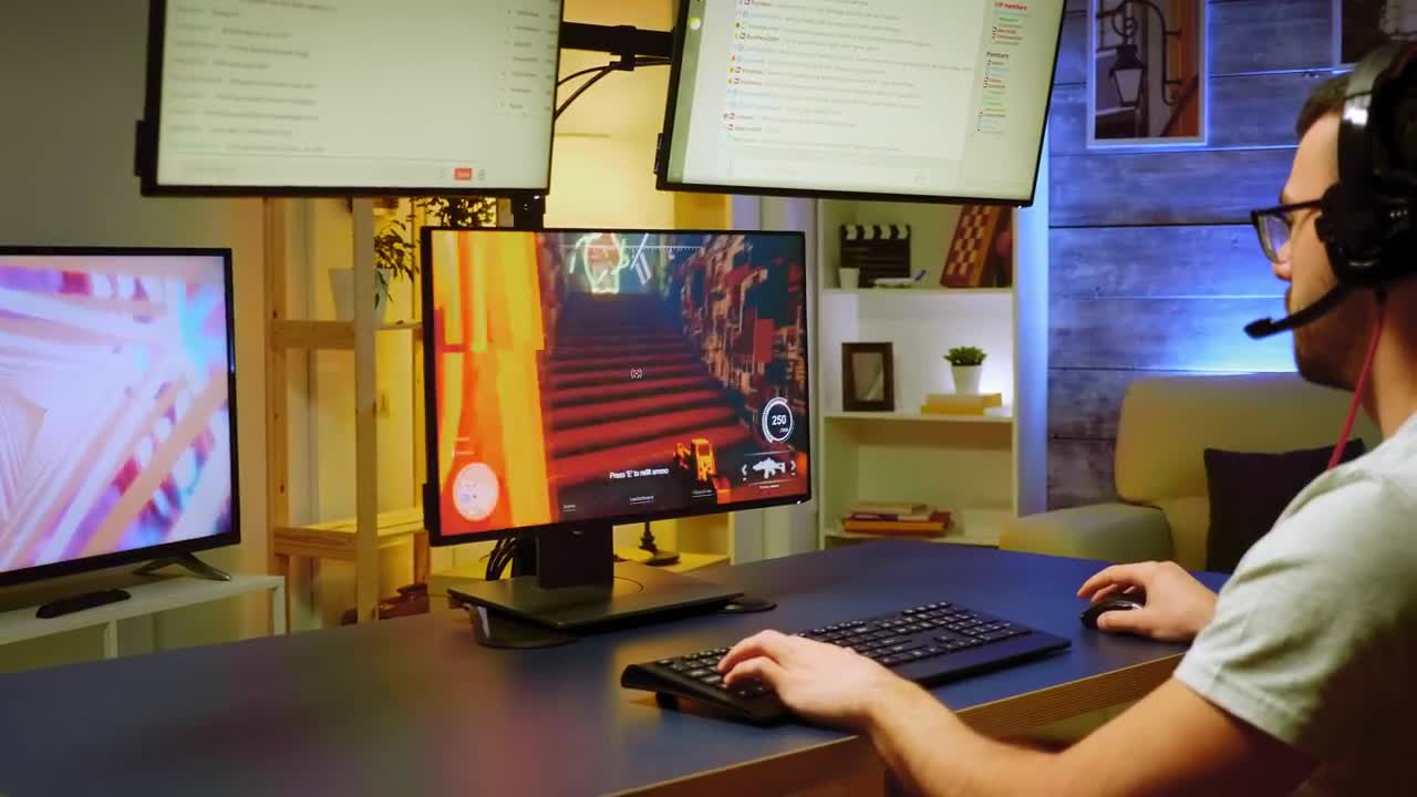 Gamer Streaming Setup - Stock Video | Motion Array