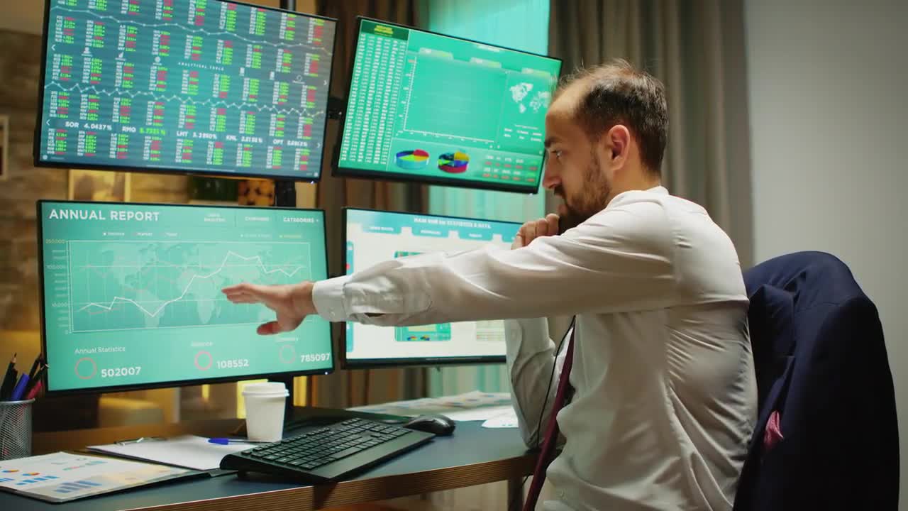 Trader On The Phone With Client - Stock Video | Motion Array