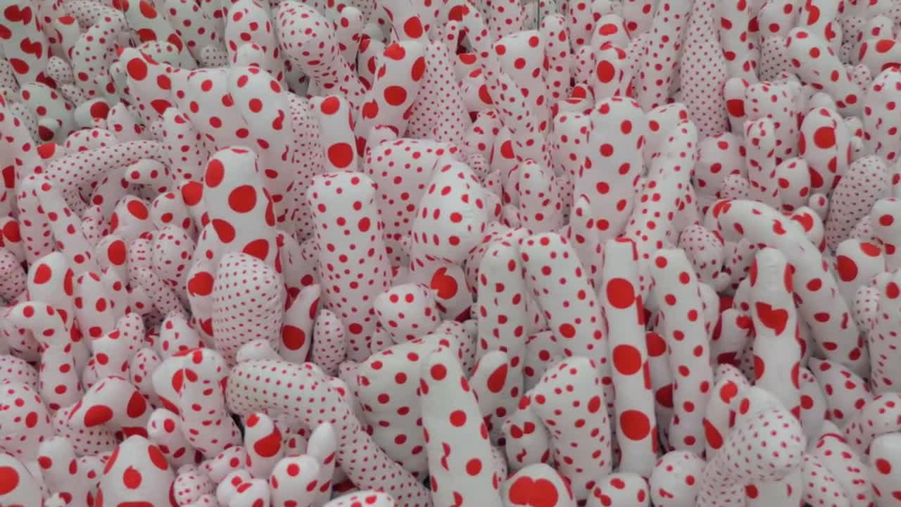 Phallis Field By Yayoi Kusama - Stock Video | Motion Array
