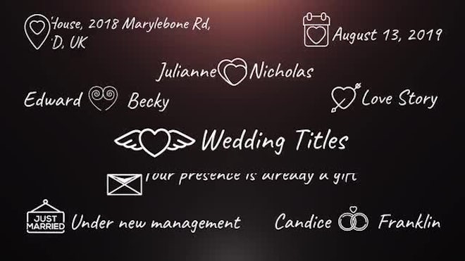 Wedding TItles - Premiere Pro Templates | Motion Array