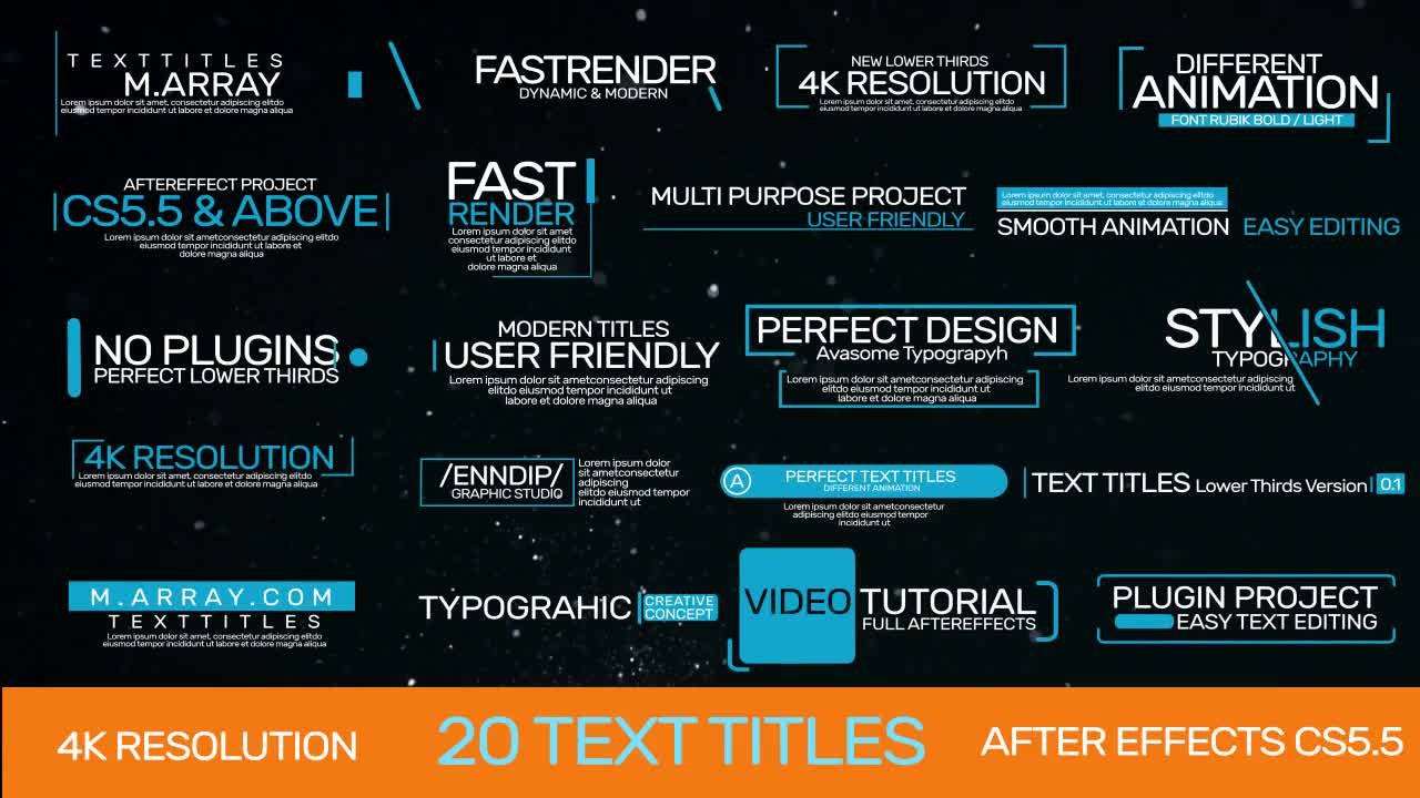 20 Text Titles - After Effects Templates | Motion Array