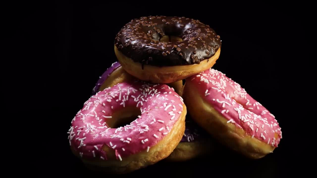 Sweet Donuts Rotating - Stock Video | Motion Array
