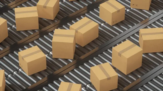 Shipping Boxes Conveyor Cartoons