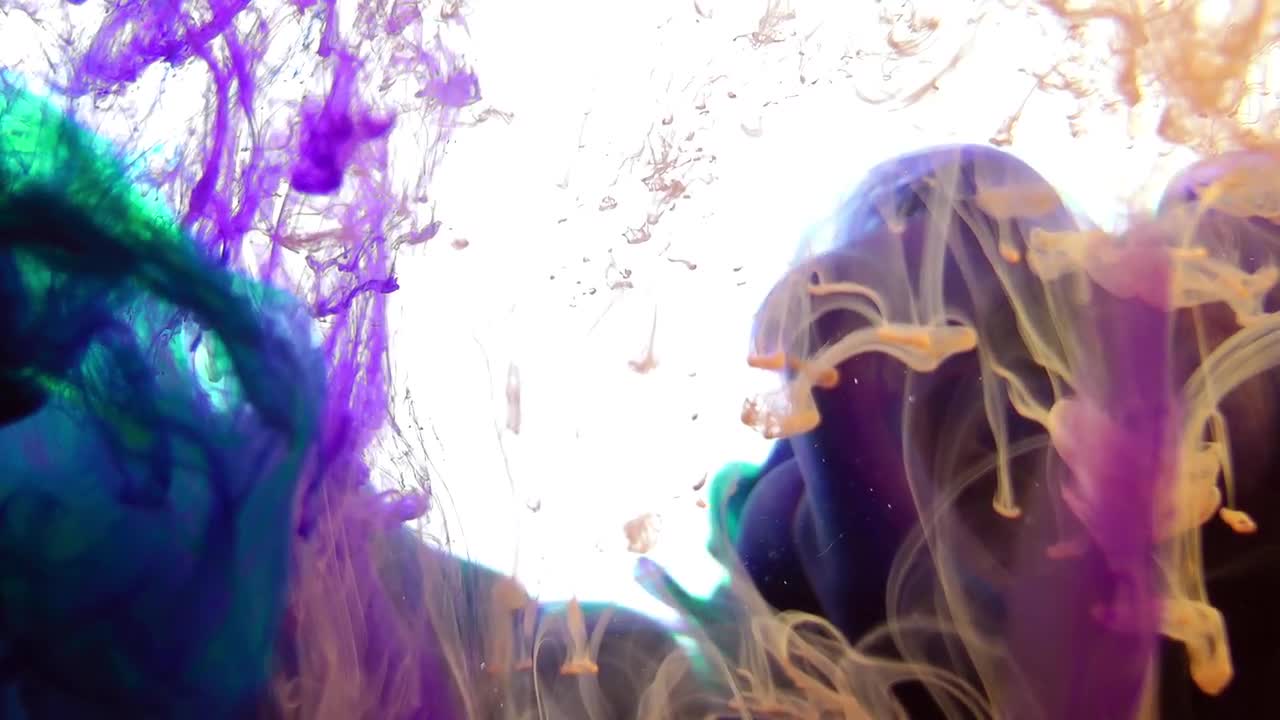 Colorful Ink Spreading In Water - Stock Video | Motion Array
