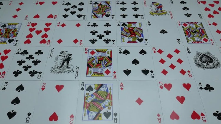Playing Cards On Entire Table - Stock Video | Motion Array