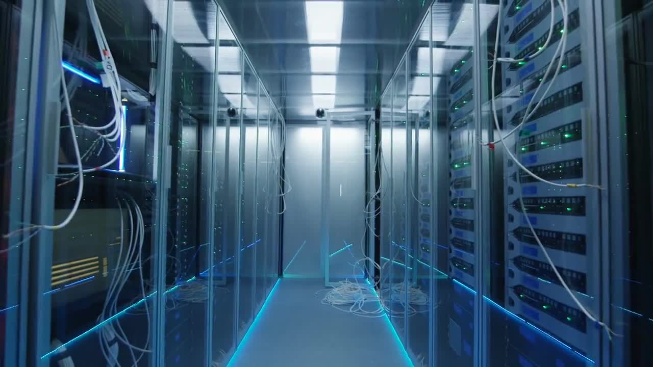 Servers In A Data Center - Stock Video | Motion Array