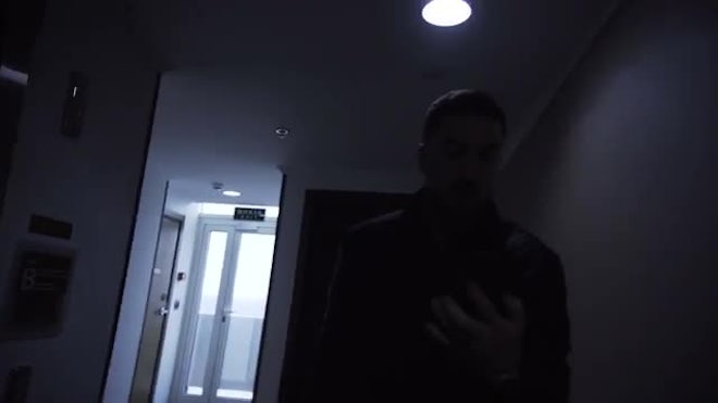 Man Escaping Hotel With Suitcase - Stock Video | Motion Array