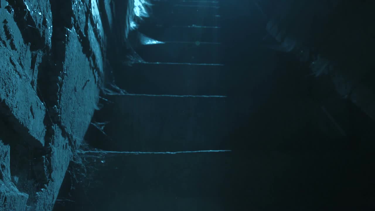 Dim Stairwell With Faint Lighting - Stock Video | Motion Array