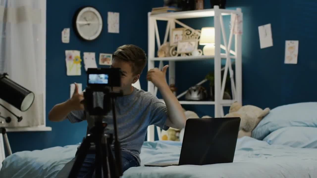 Teenage Boy Vlogs - Stock Video | Motion Array