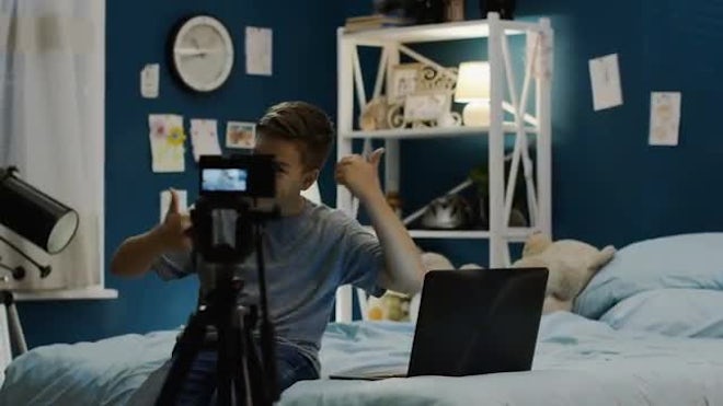 Teenage Boy Vlogs - Stock Video | Motion Array