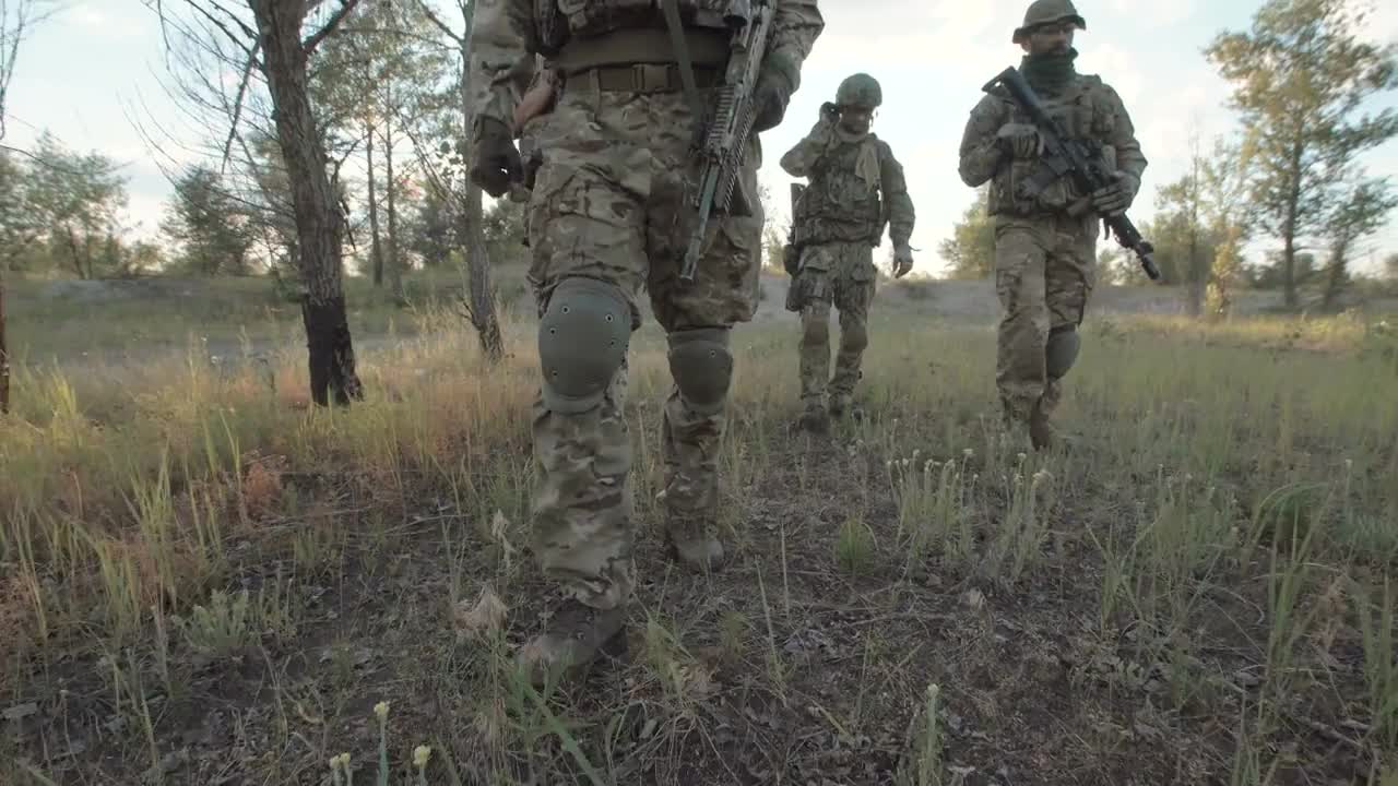 Soldiers Walking - Stock Video | Motion Array