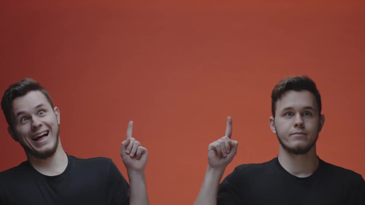 Goofy Twins Pointing Up - Stock Video | Motion Array
