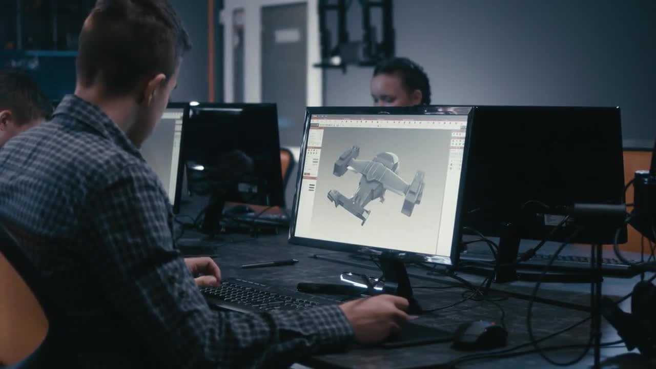 Students Learning 3D Design - Stock Video | Motion Array