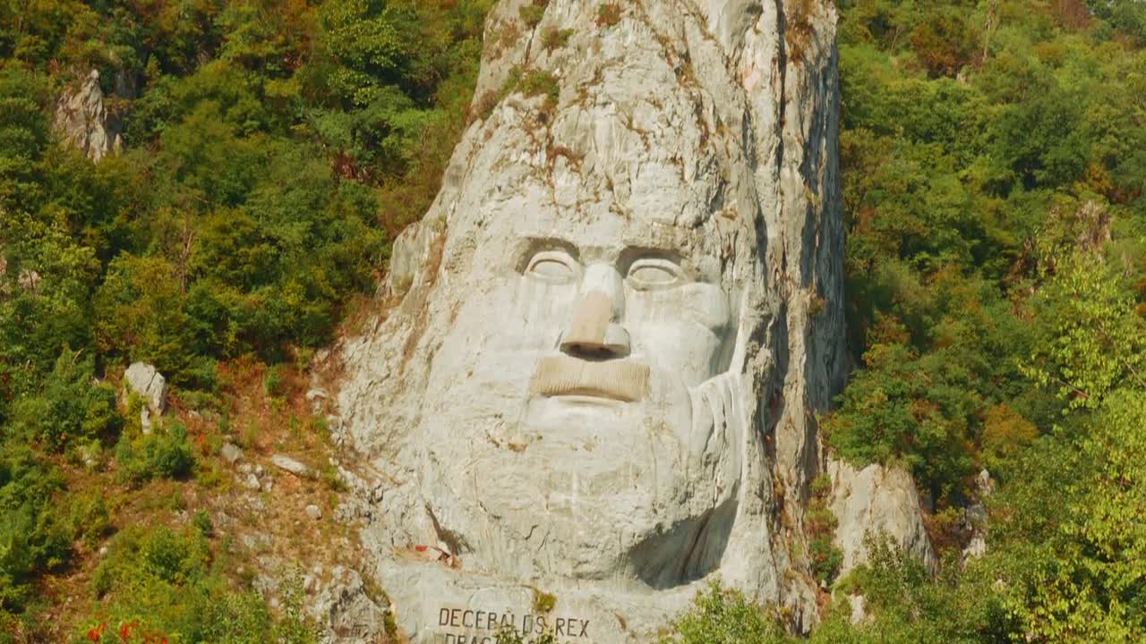 Famous Decebalus Rock Sculpture - Stock Video | Motion Array