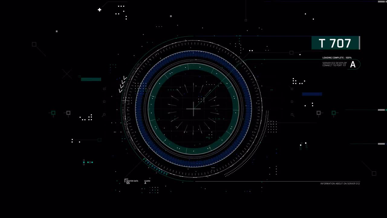 Hi-tech Rotary HUD Interface - Stock Motion Graphics | Motion Array