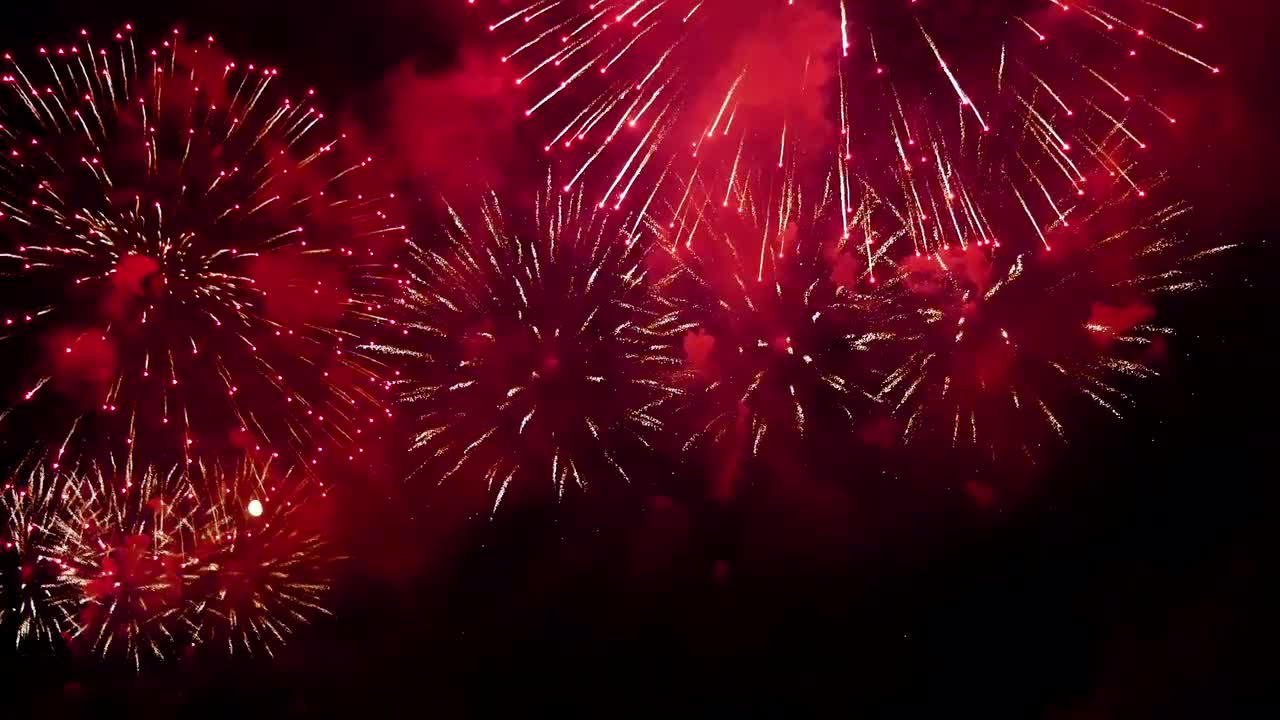 Fireworks Exploding In The Sky - Stock Video | Motion Array