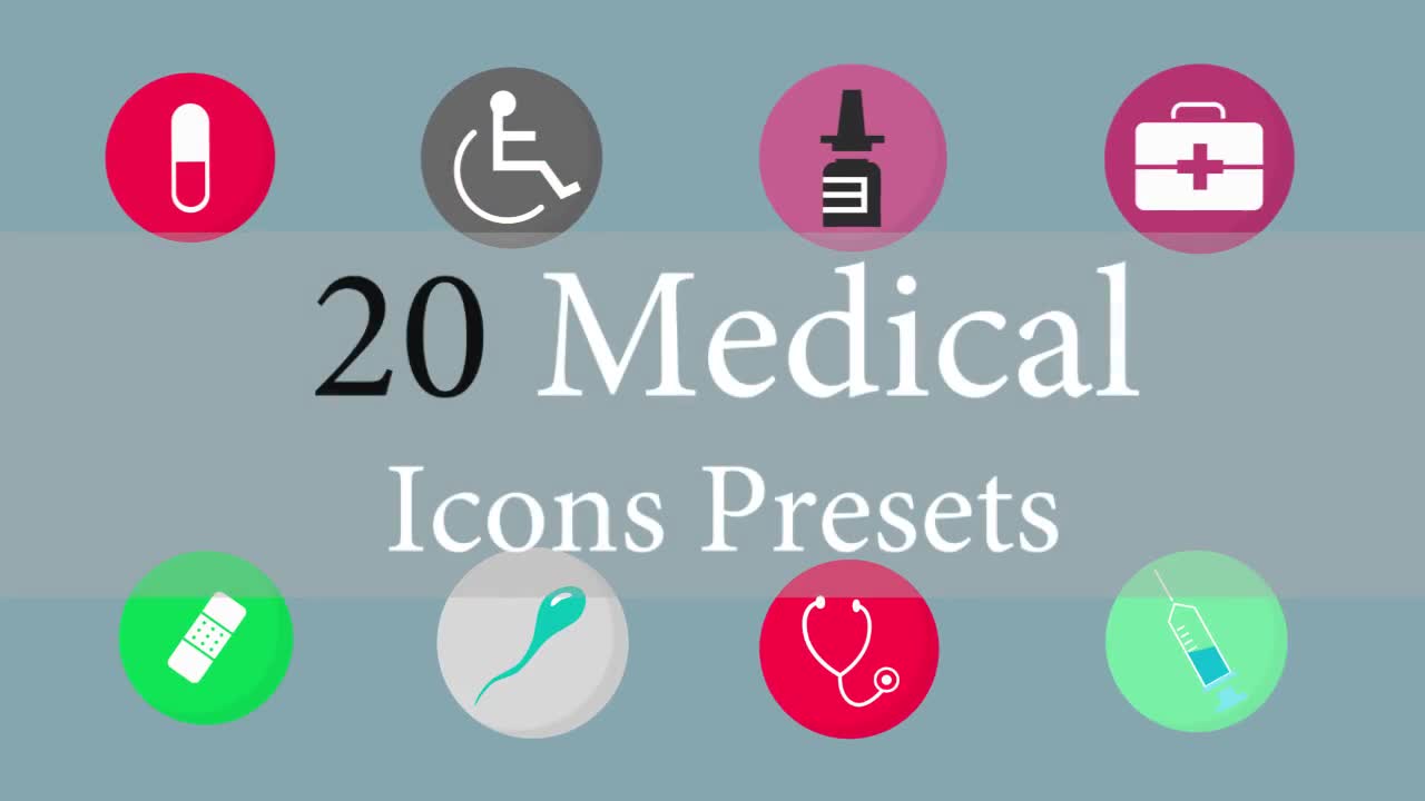 20 Animated Medical Icons Presets - After Effects Presets | Motion Array
