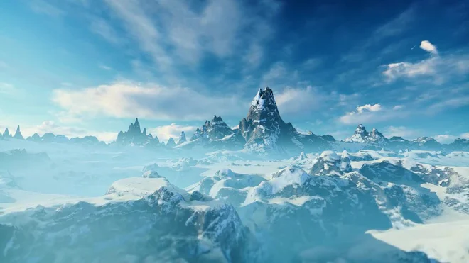 Snowy Mountain Range