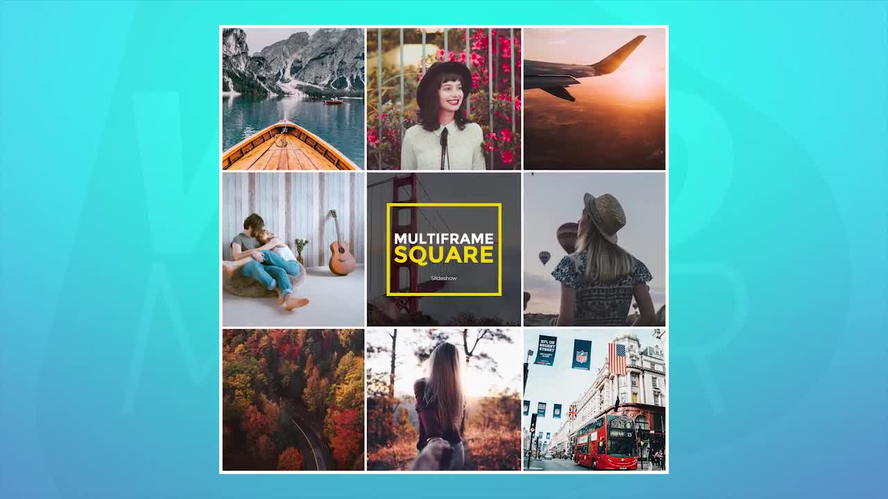 Multiframe Square Slideshow - Premiere Pro Templates | Motion Array