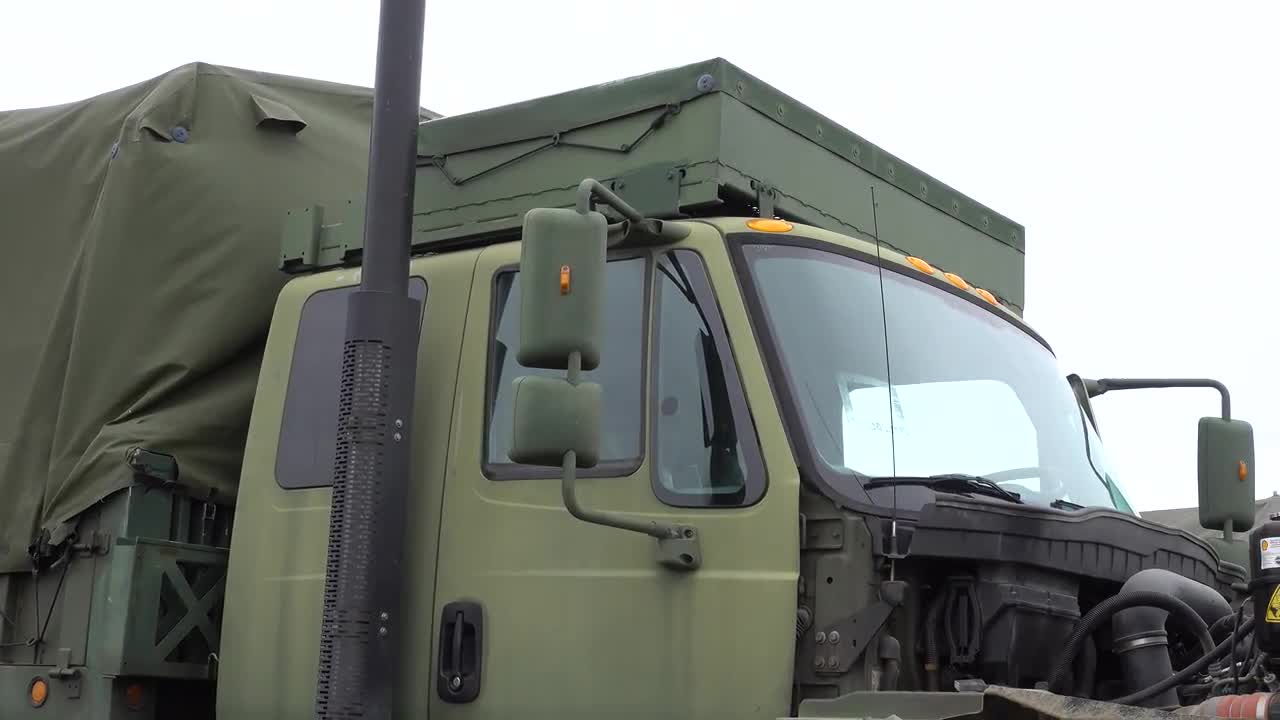 Military Truck With Hood Open - Stock Video | Motion Array