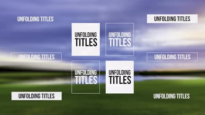 Unfolding Titles - Premiere Pro Templates | Motion Array
