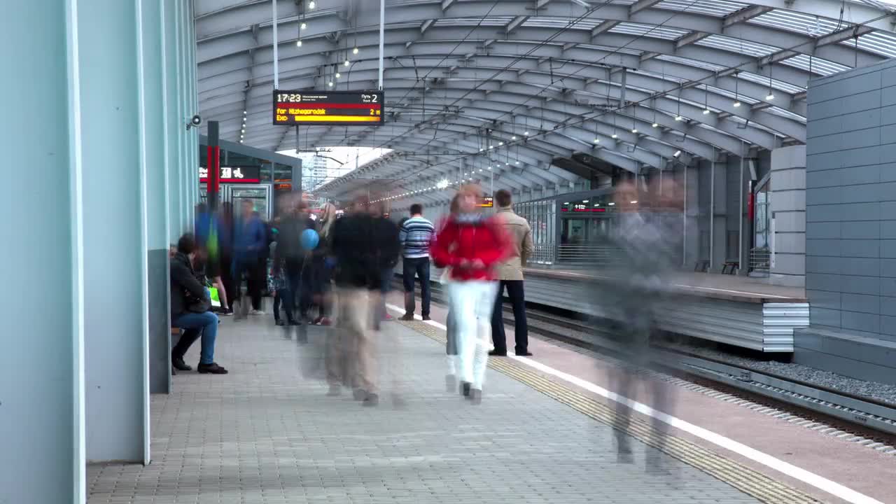 Time Lapse of Busy Subway - Stock Video | Motion Array