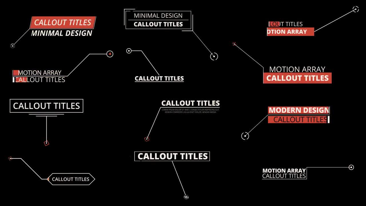 Elegant Callout Titles - After Effects Templates | Motion Array