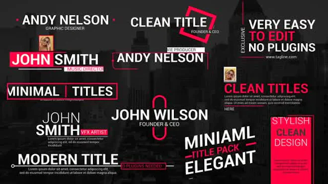 Clean Title Lower Thirds - After Effects Templates | Motion Array