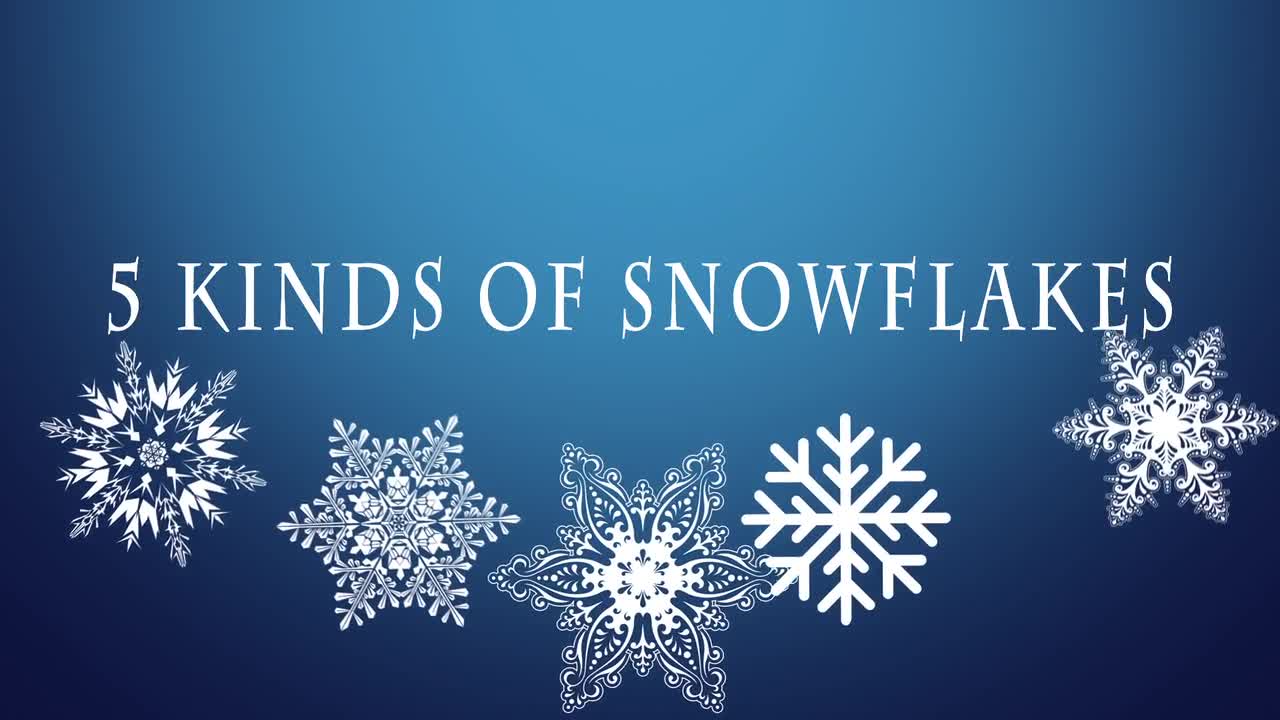 5 Magic Snowflakes Pack - Stock Motion Graphics | Motion Array