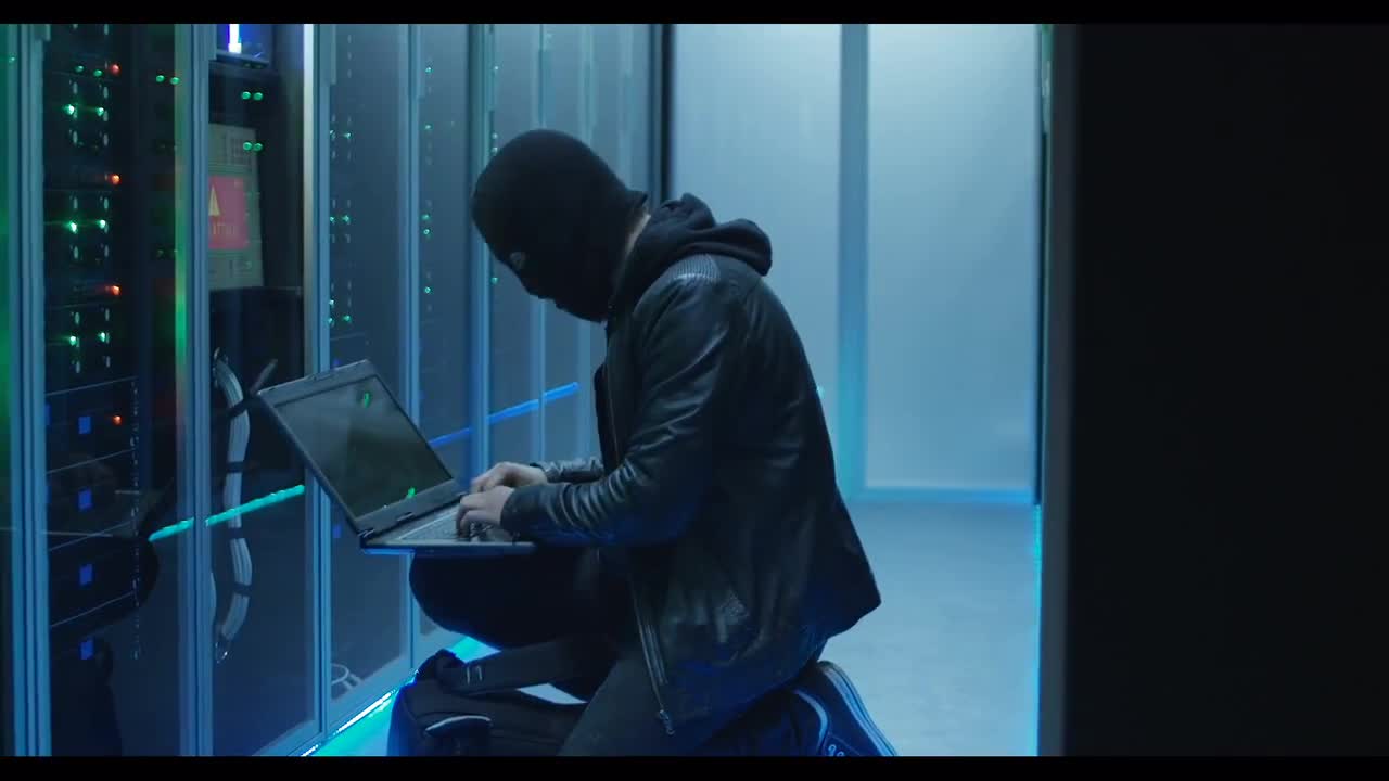 Hacker Breaking Into Server System - Stock Video | Motion Array