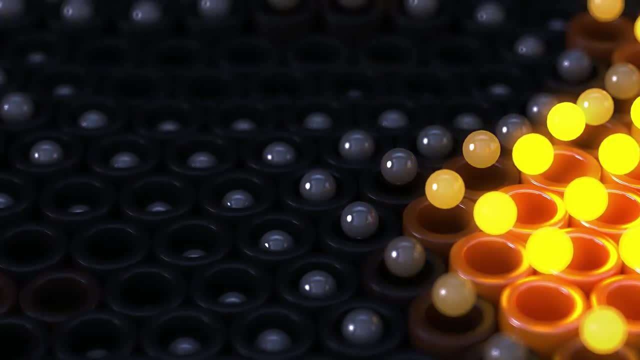 Lit Spheres On Tubes Background - Stock Motion Graphics | Motion Array