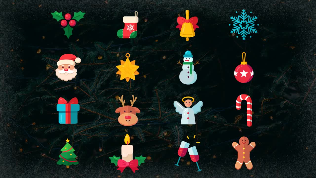 Christmas Pack: 32 Animated Icons - After Effects Templates | Motion Array