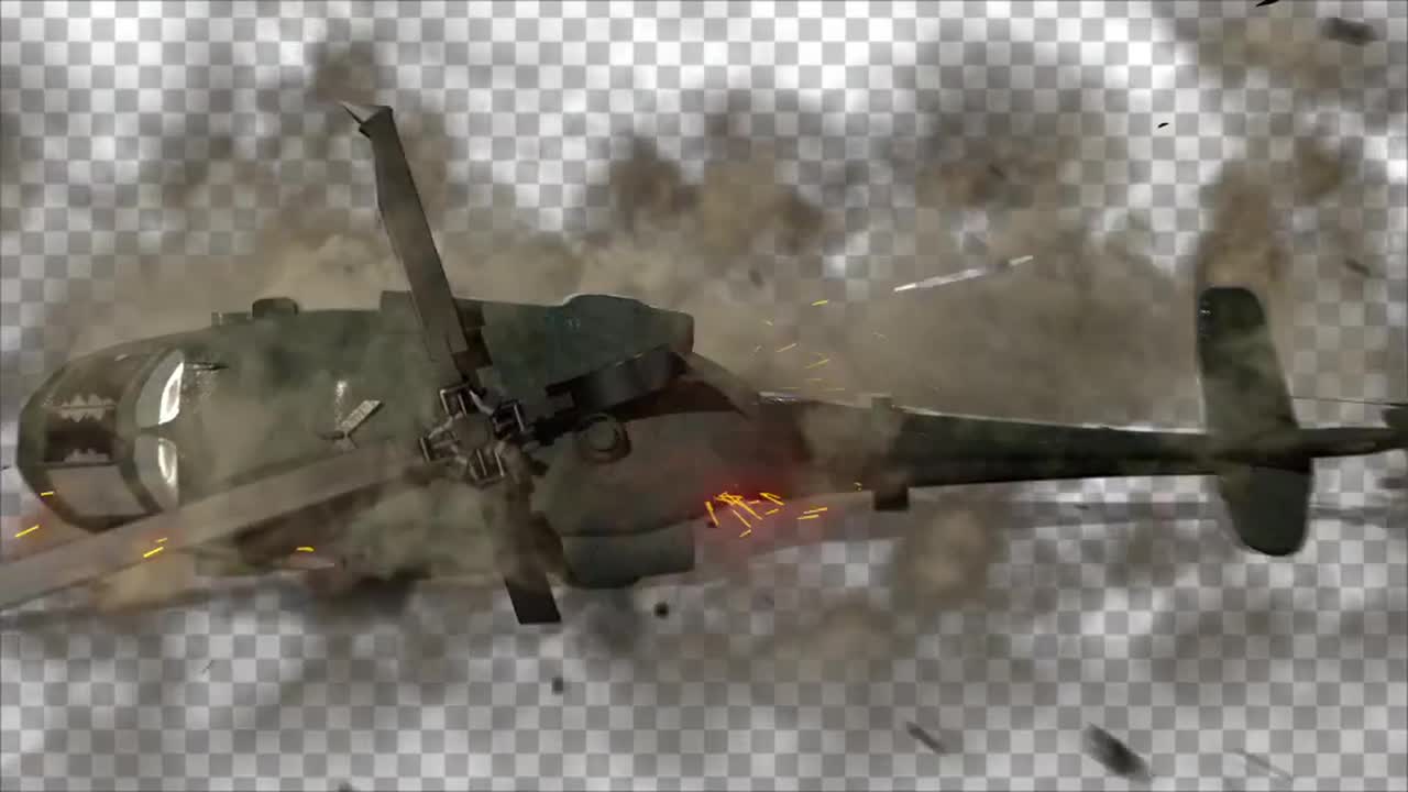 Helicopter Crash EffectTransparent Background - Stock Motion Graphics | Motion Array